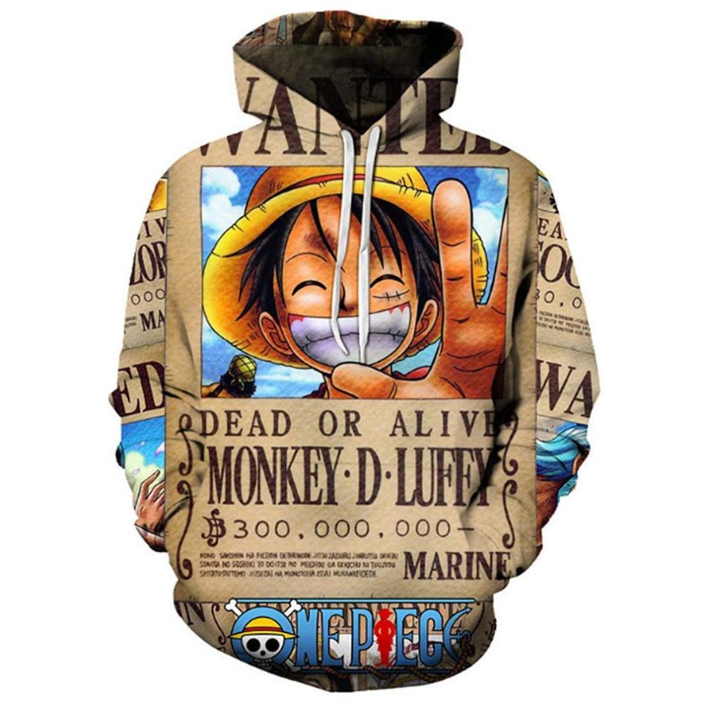 Pull One piece Wanted Luffy - La Boutique N°1 en France spécialisée du ...
