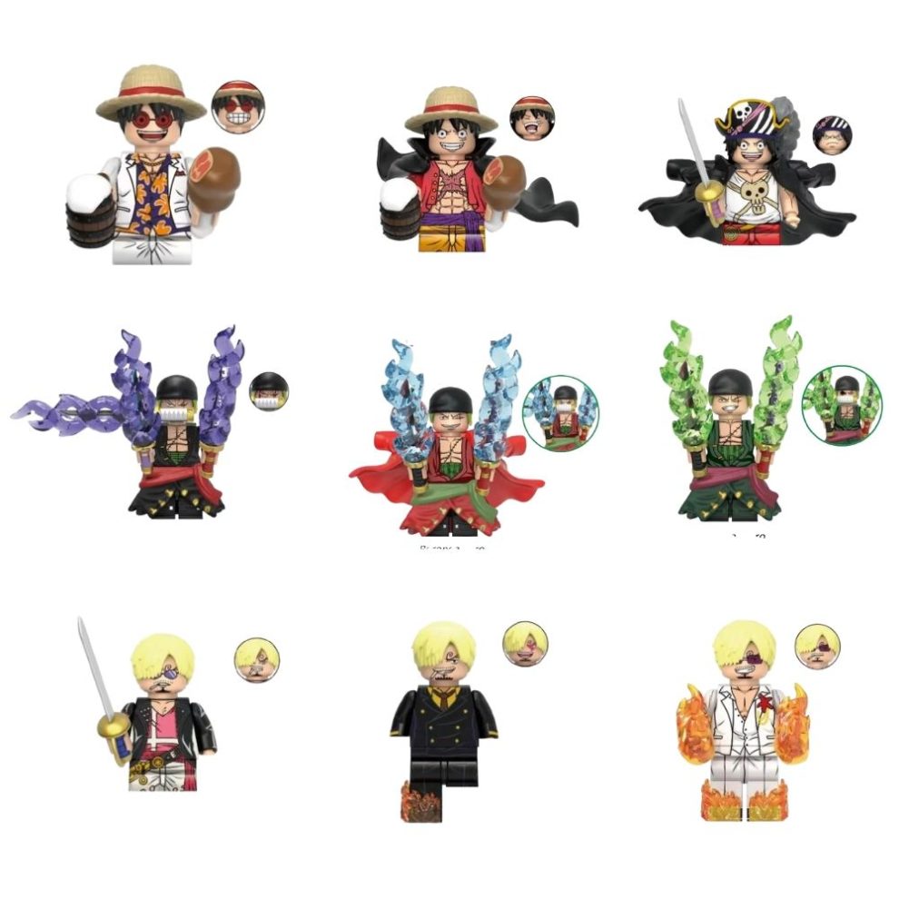Pack 9 lego Luffy Zoro et Sanji - La Boutique N°1 en France spécialisée ...